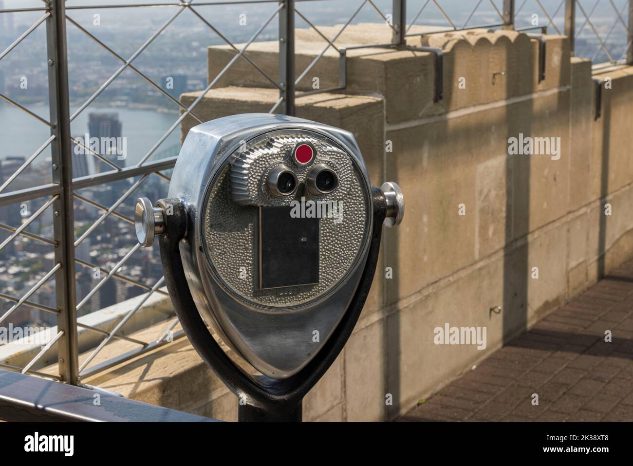 Tower Optical company binocular viewer on the 86th floor of the Empire ...