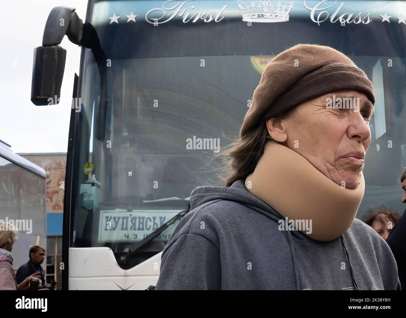 Eugene’s mother who was evacuated from Kupiansk cries because her home ...