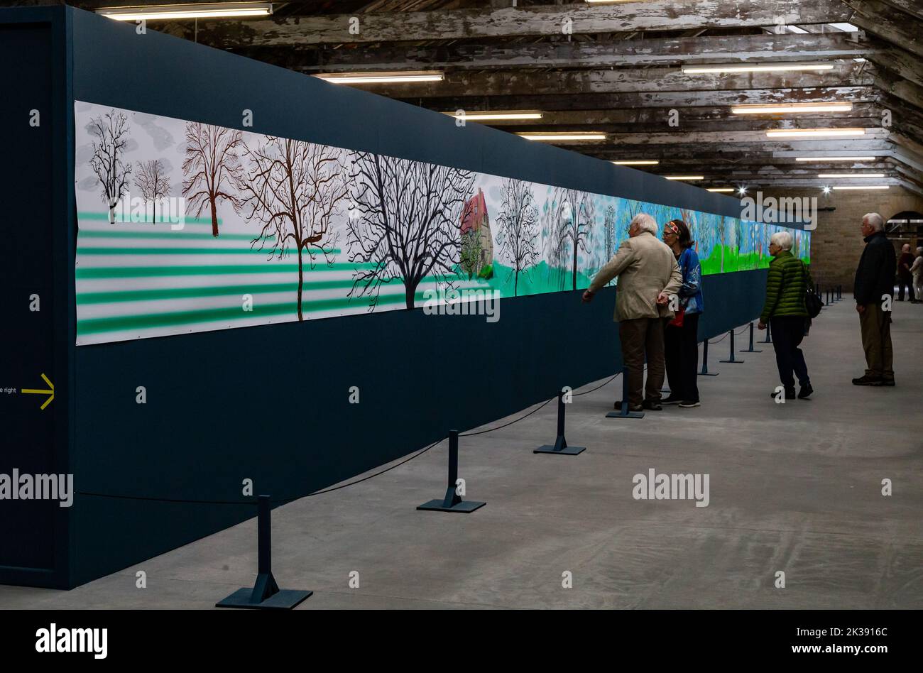 "Year in Normandie" painted by David Hockney. This 90m long frieze ...