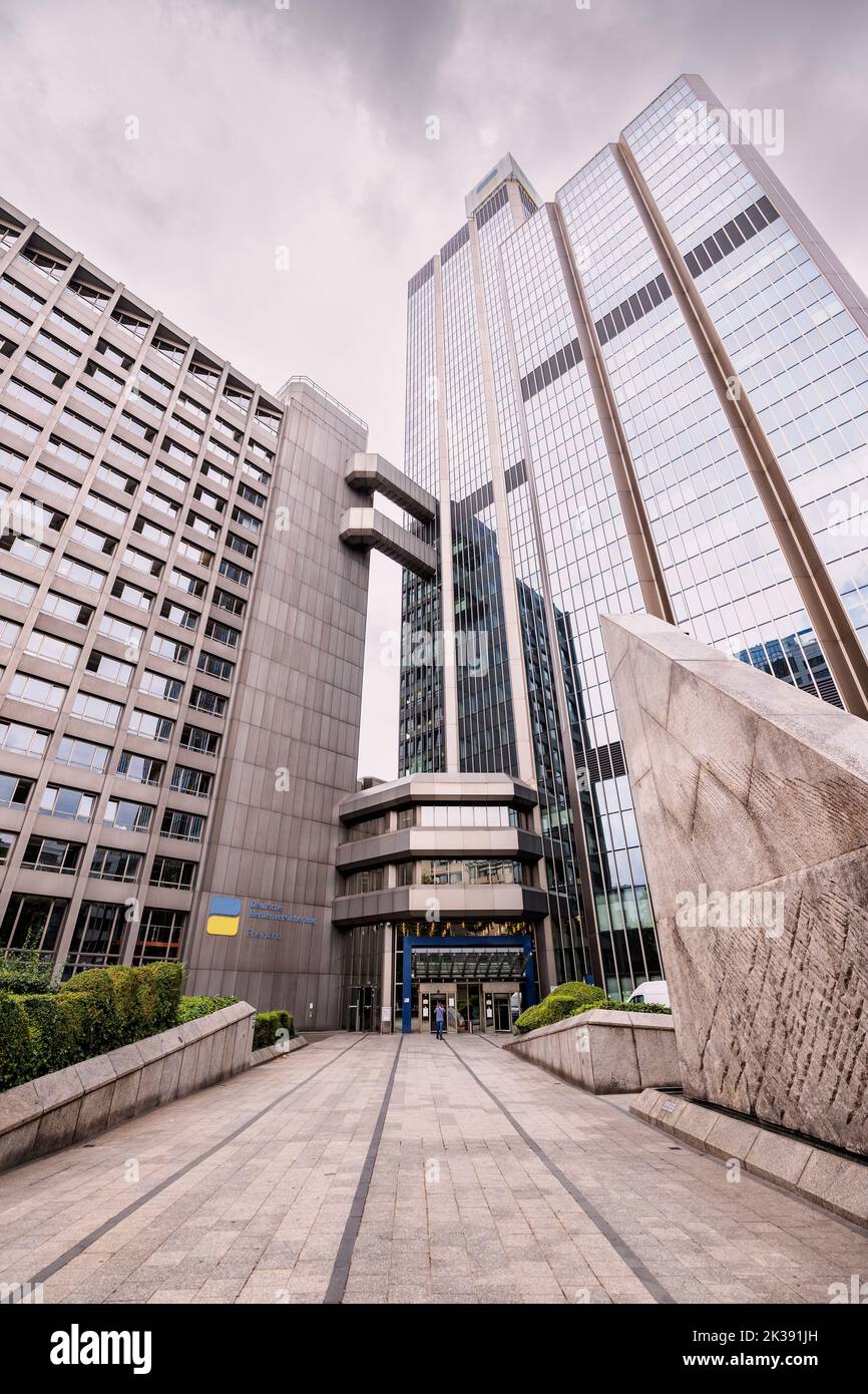 21 July 2022, Dusseldorf, Germany: pension insurance skyscraper ...