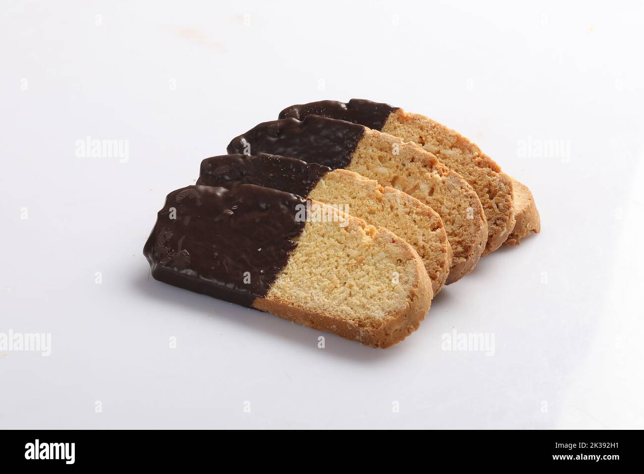 cake slice and dry cake isolated on white background Stock Photo - Alamy