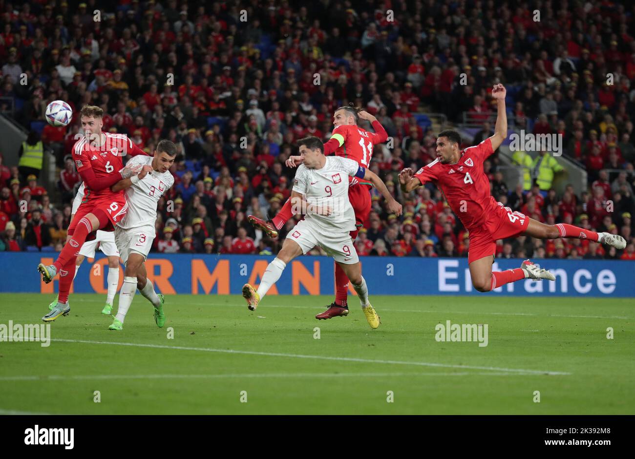 September 25, 2022, Cardiff, Warsaw, Wales: Robert Lewandowski of ...
