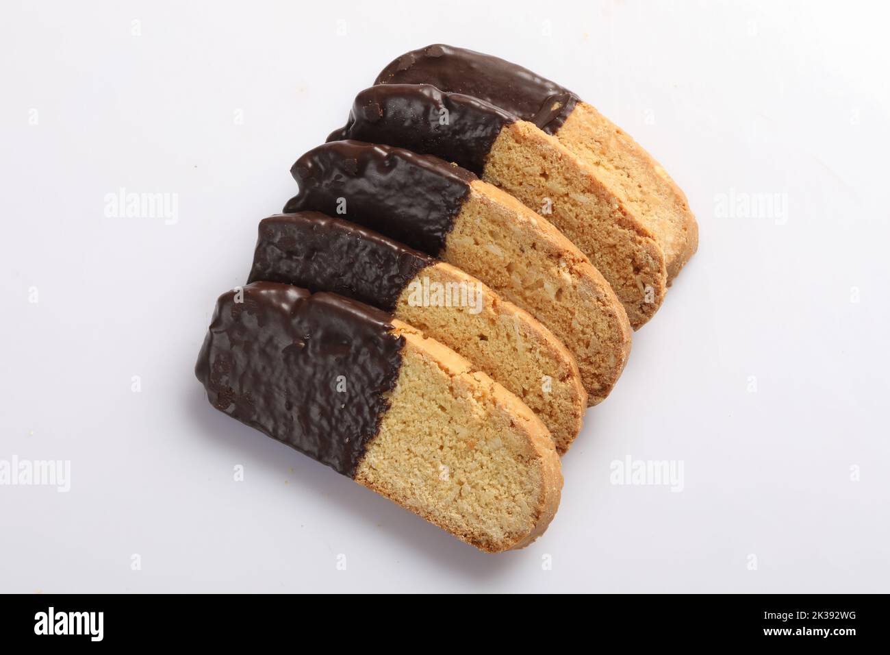 cake slice and dry cake isolated on white background Stock Photo - Alamy