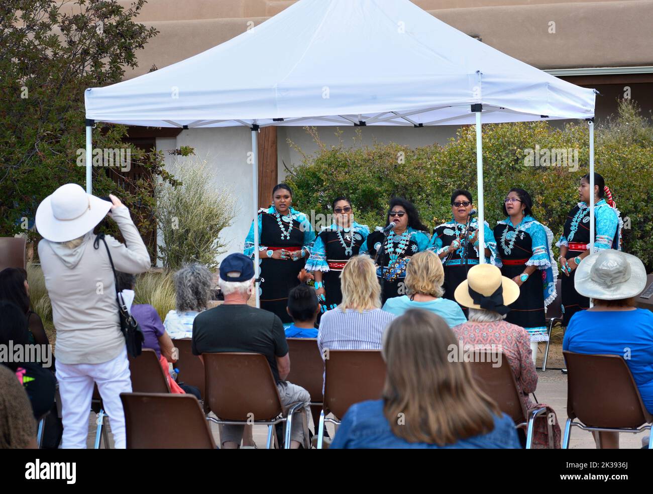 Native American members of the Zuni Olla Maidens from the Zuni Pueblo ...