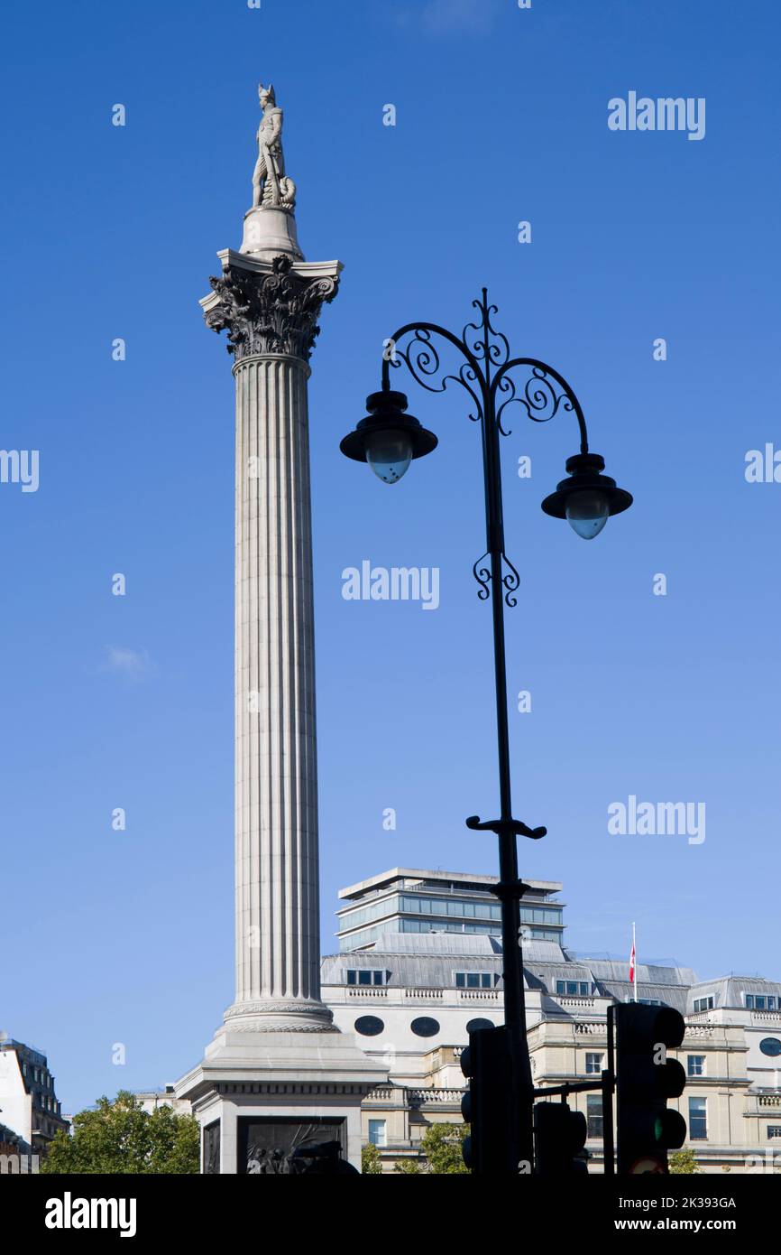 Nelson's Column Trafalgar Square London Stock Photo - Alamy