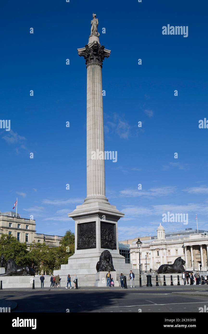 Nelson's Column Trafalgar Square London Stock Photo - Alamy