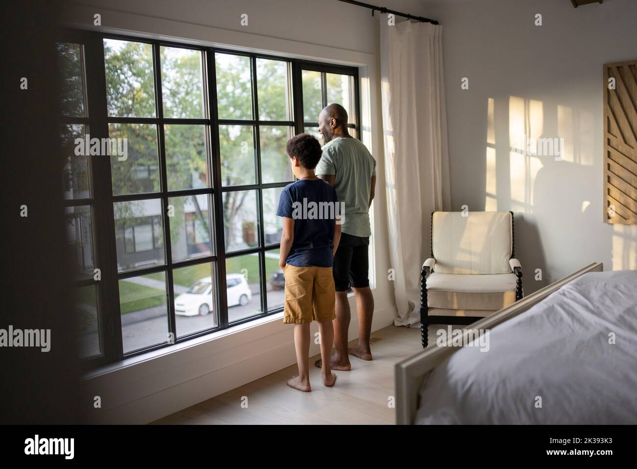 Black african american father son looking hi-res stock photography and ...