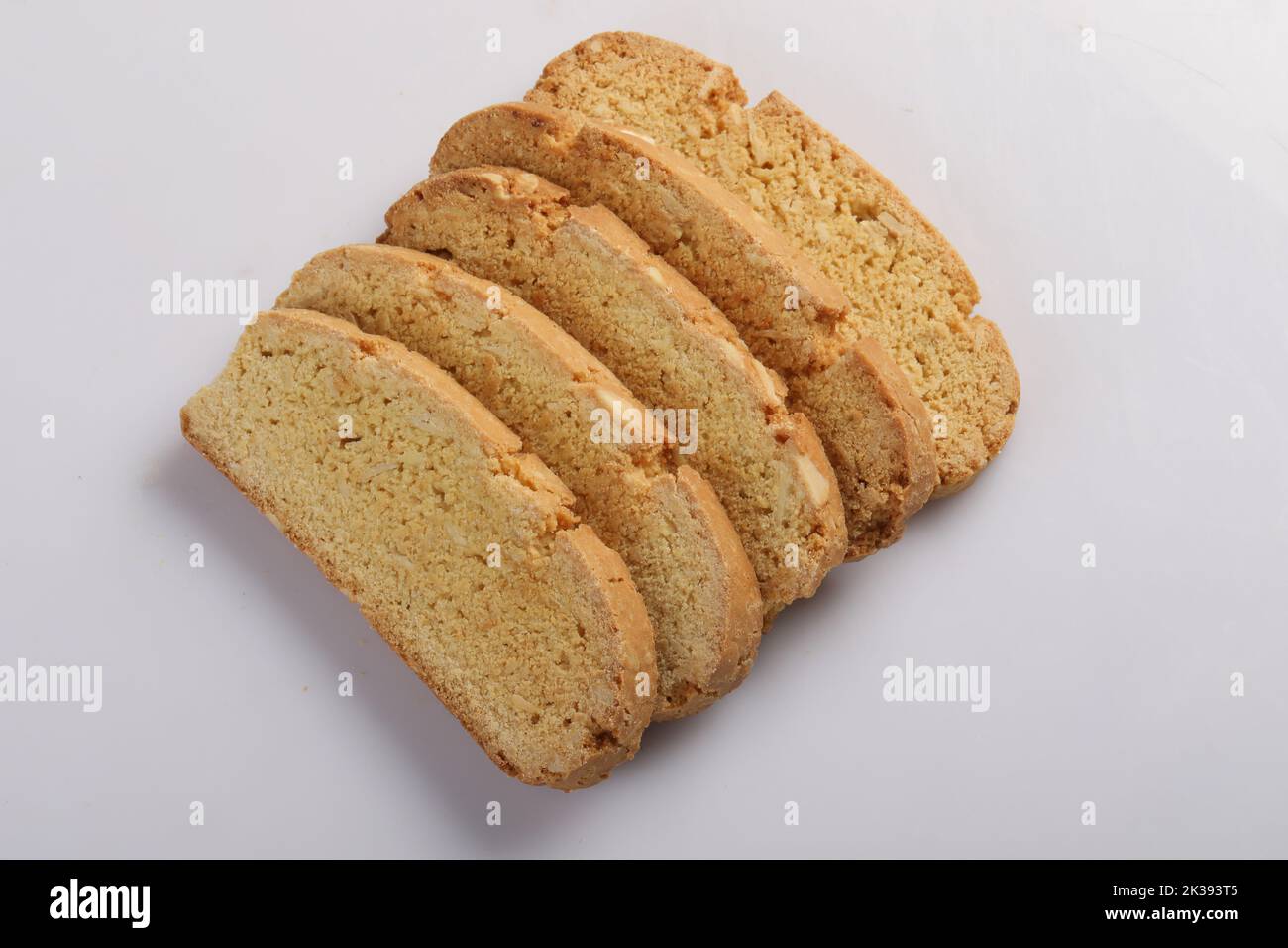 cake slice and dry cake isolated on white background Stock Photo - Alamy