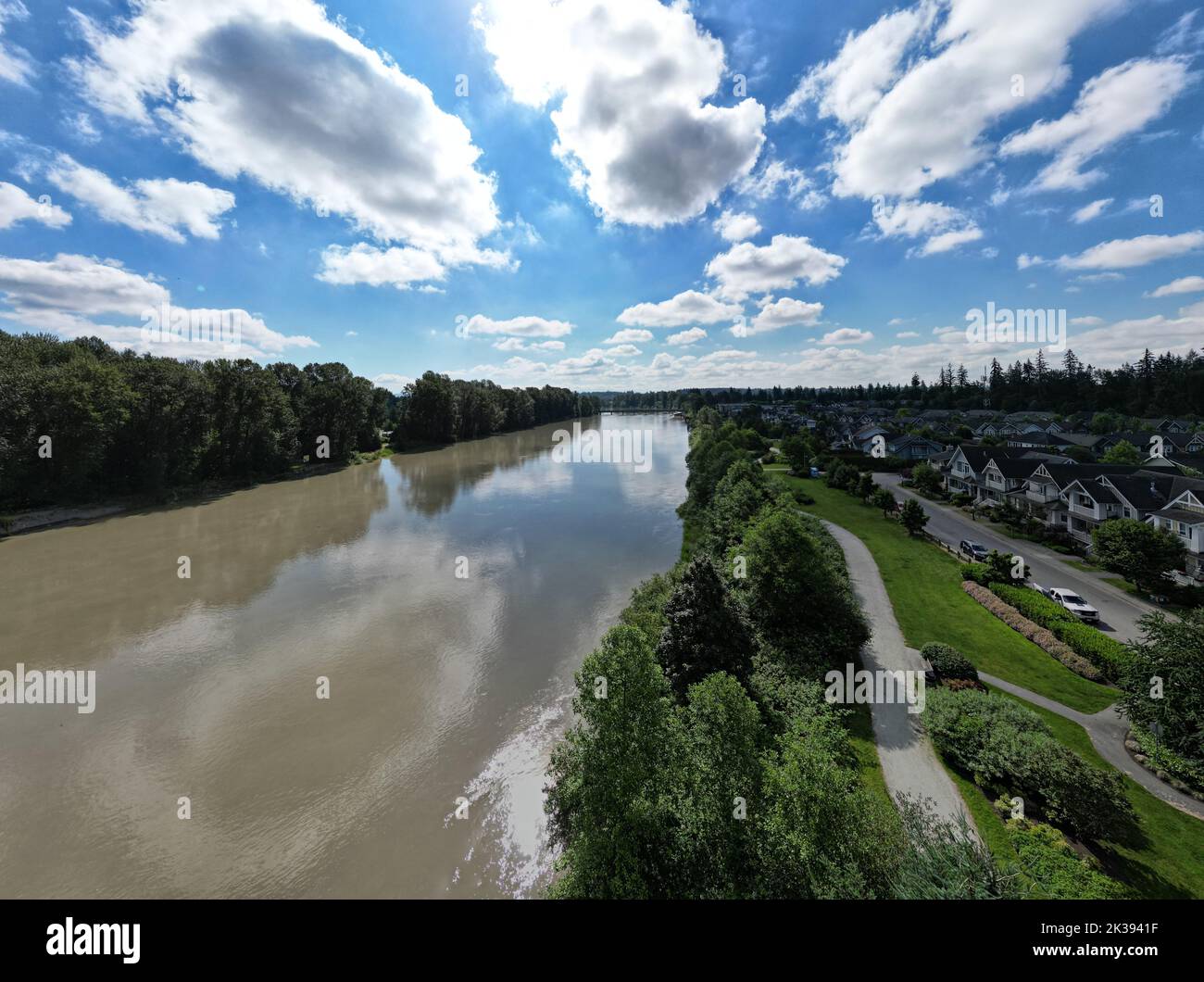 A landscape view of the Fraser River. Vancouver, BC Stock Photo - Alamy