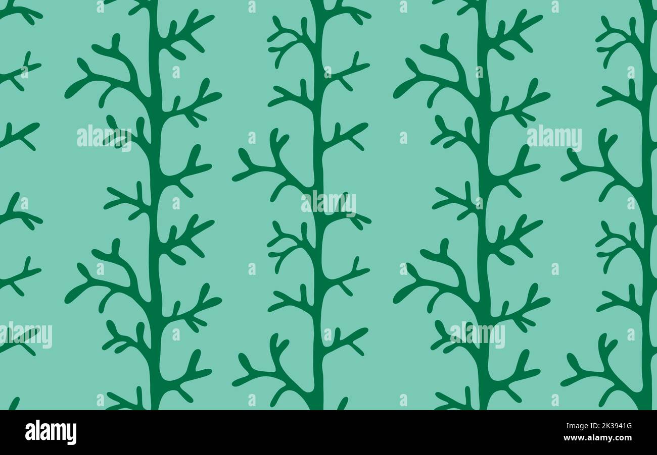 Flora abstract branches seamless dill leaves pattern for kitchen ...