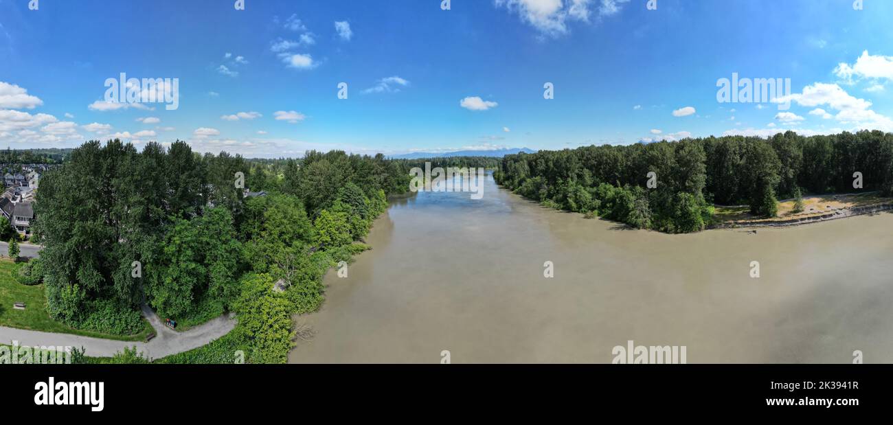 A landscape view of the Fraser River. Vancouver, BC Stock Photo - Alamy