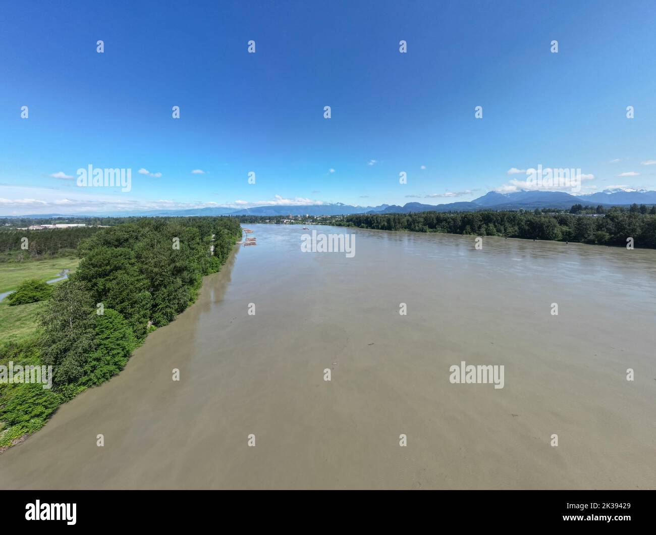 A landscape view of the Fraser River. Vancouver, BC Stock Photo - Alamy