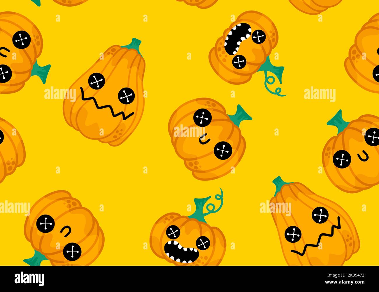 Halloween seamless pumpkins pattern for fabrics and wrapping paper and ...