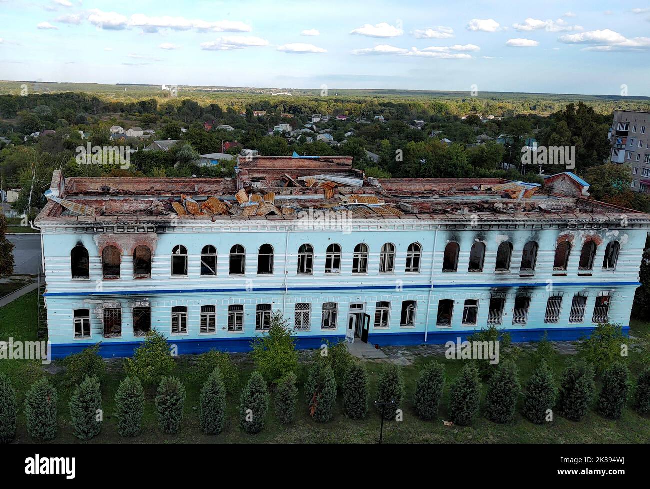 (EDITORS NOTE: Image has been created using a drone.)In an aerial view ...