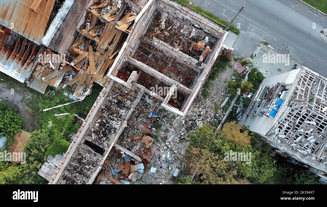 (EDITORS NOTE: Image has been created using a drone.)In an aerial view ...