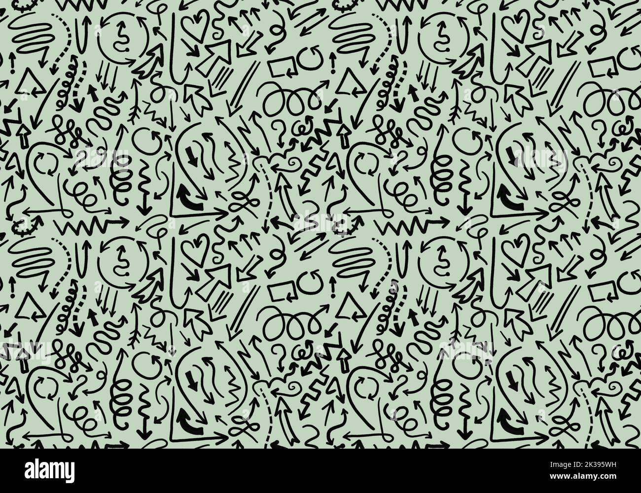 Abstract markers arrows seamless kids pattern for wrapping paper and ...