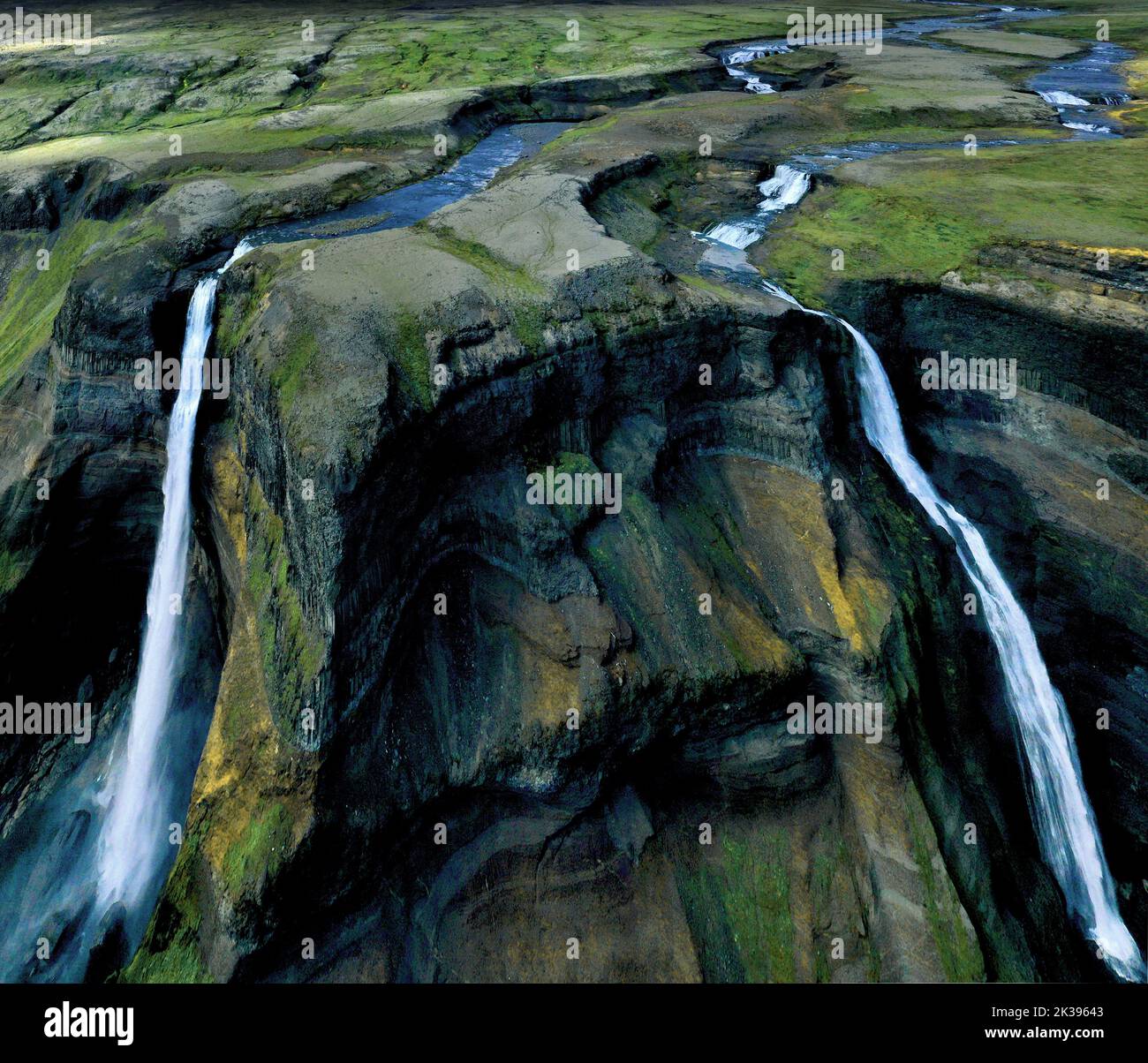 an Aerial shot over the icelandic highlands Stock Photo - Alamy
