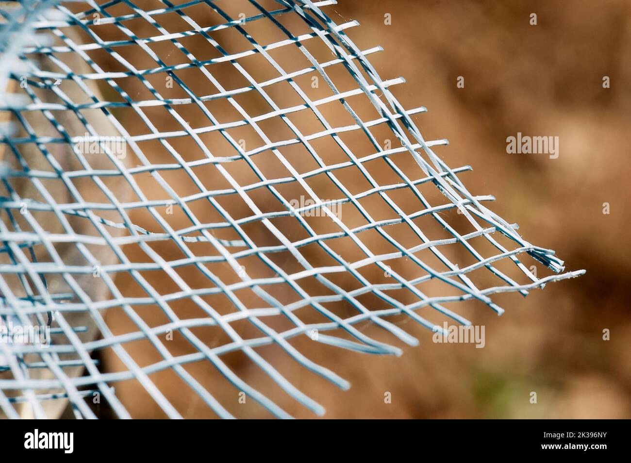 Grid of grids ending in arrowheads in pale blue due to the passage of ...