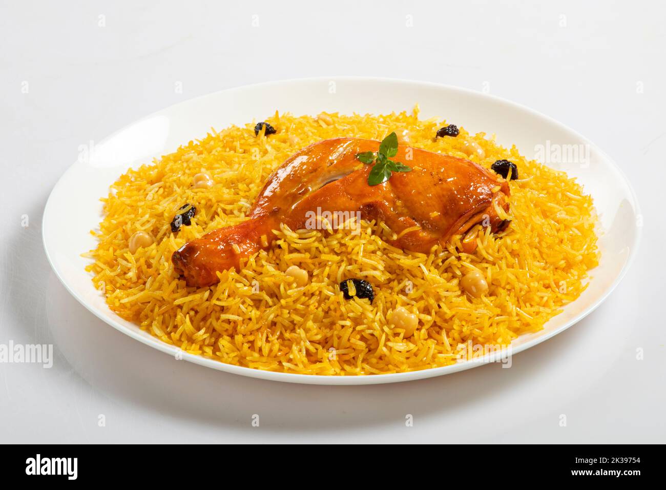 Arabian platter kabab rice isolated on white Stock Photo - Alamy