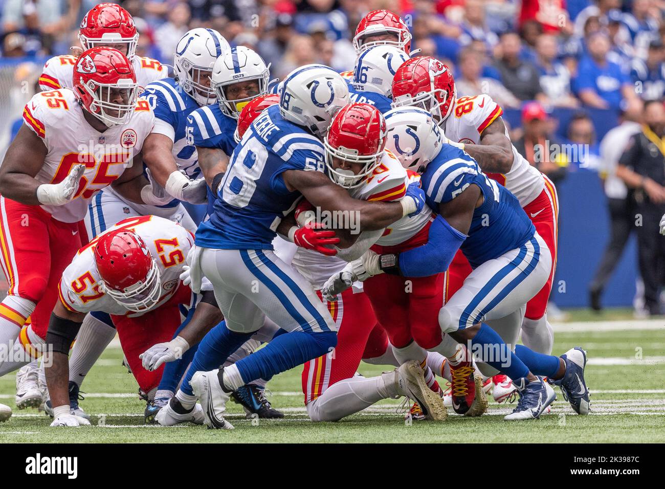 Indianapolis, Indiana, USA. 25th Sep, 2022. Kansas City Chiefs running ...