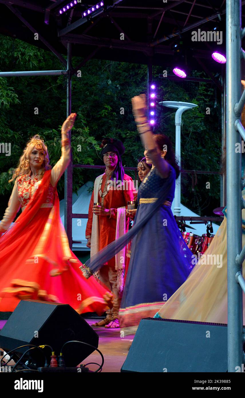 BUCHAREST, ROMANIA - 24 SEPTEMBER 2022: a display of Indian dancing at ...