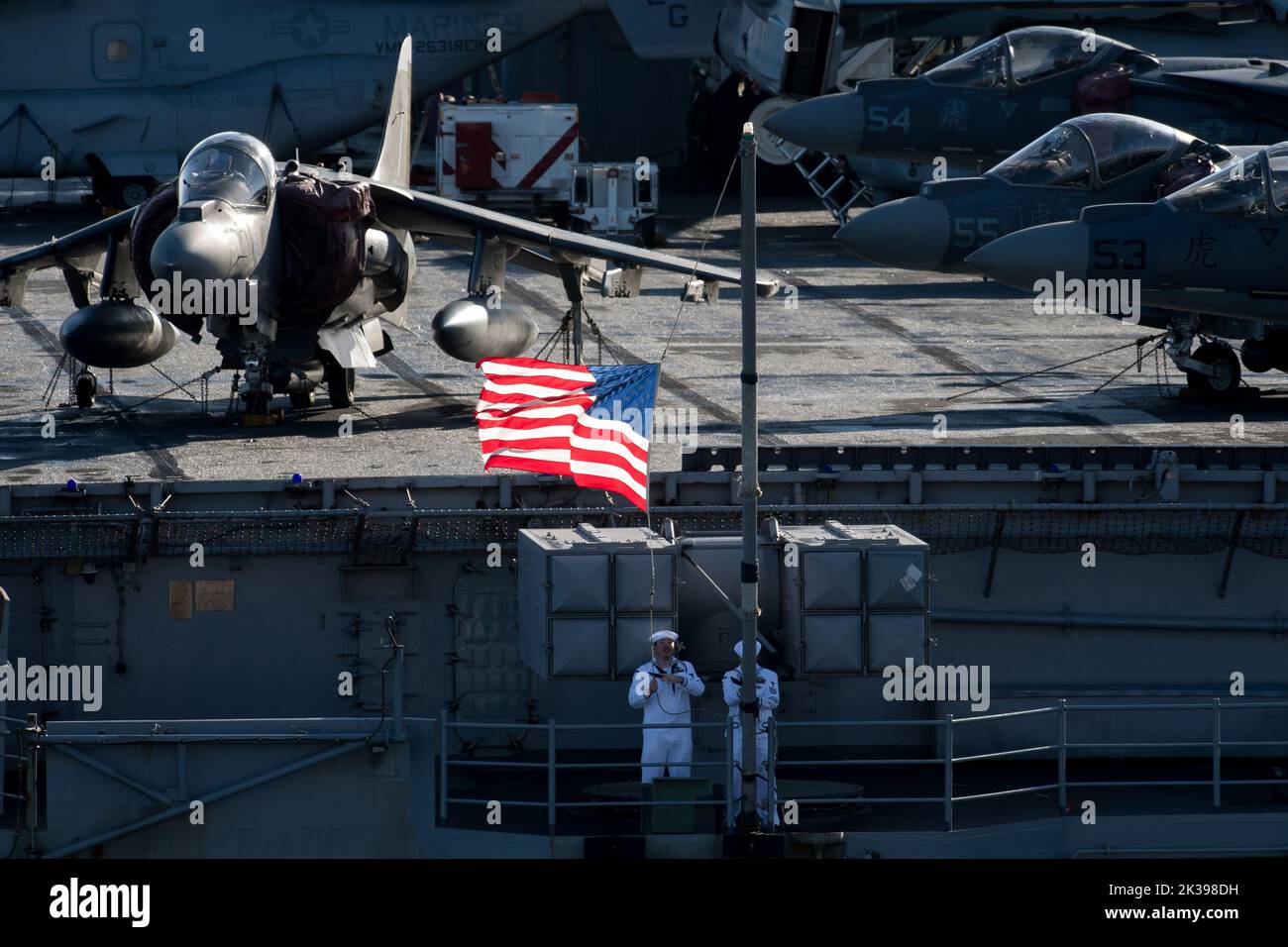 McDonnell Douglas AV-8B Harrier II V/STOL ground-attack aircraft on US ...