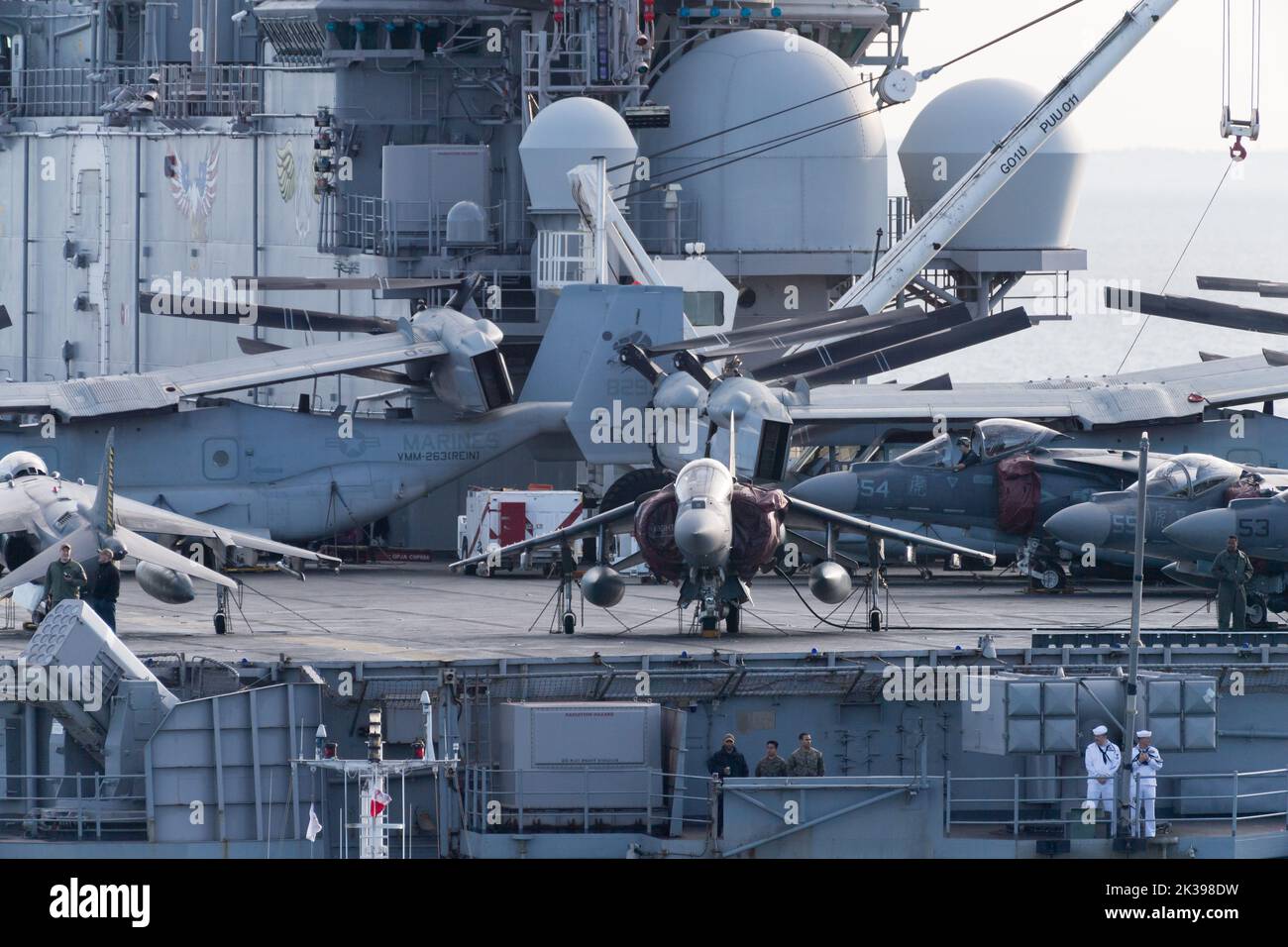McDonnell Douglas AV-8B Harrier II V/STOL ground-attack aircraft on US ...