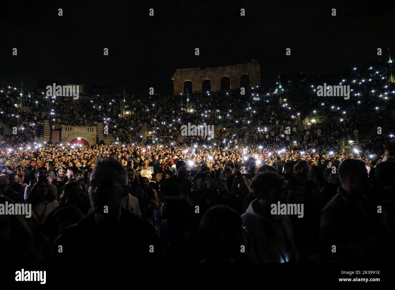 Verona, Italy. 25th September, 2022. The Italian rappers Fabio Bartolo ...