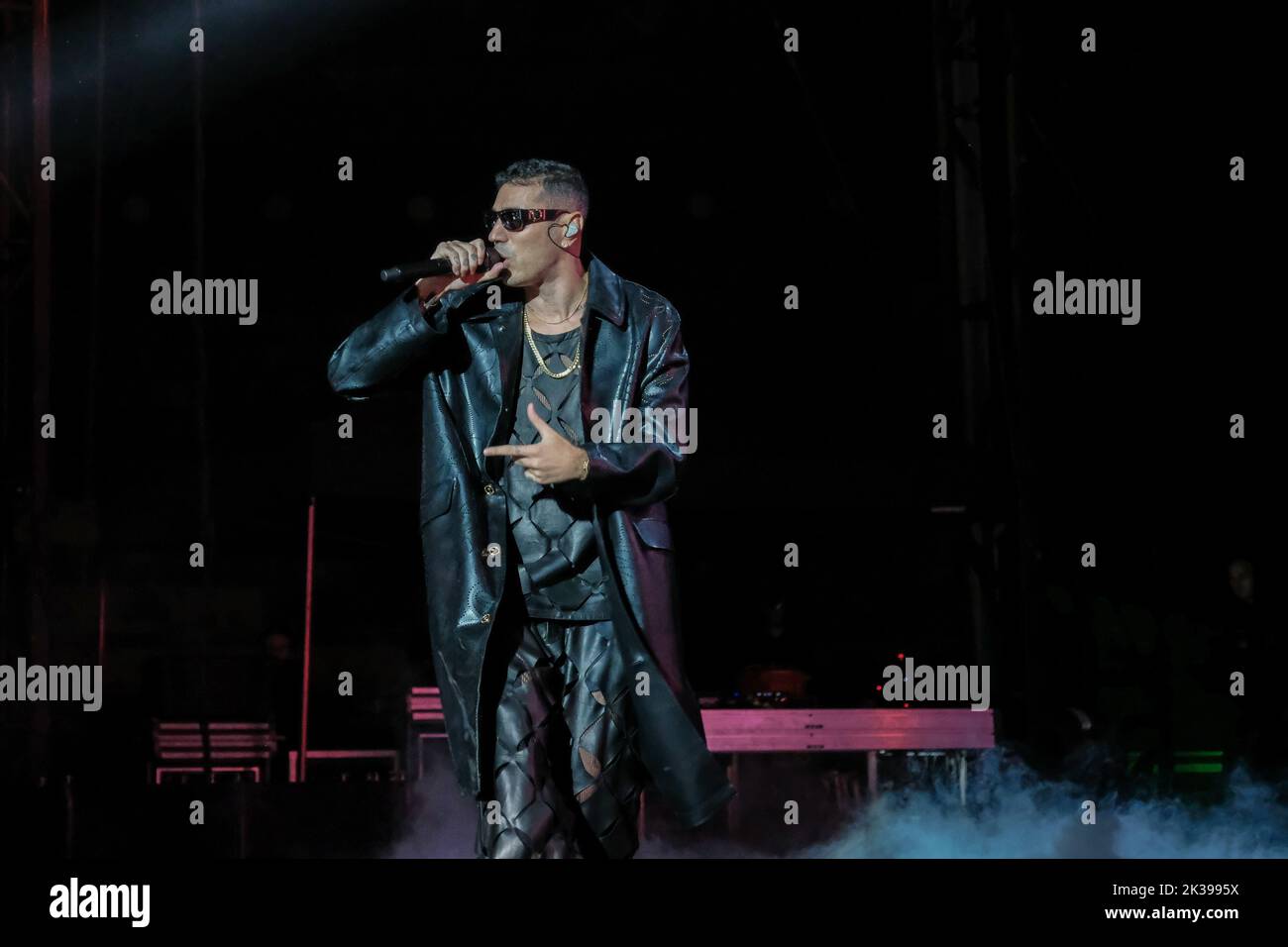 Verona, Italy. 25th September, 2022. The Italian rappers Fabio Bartolo ...