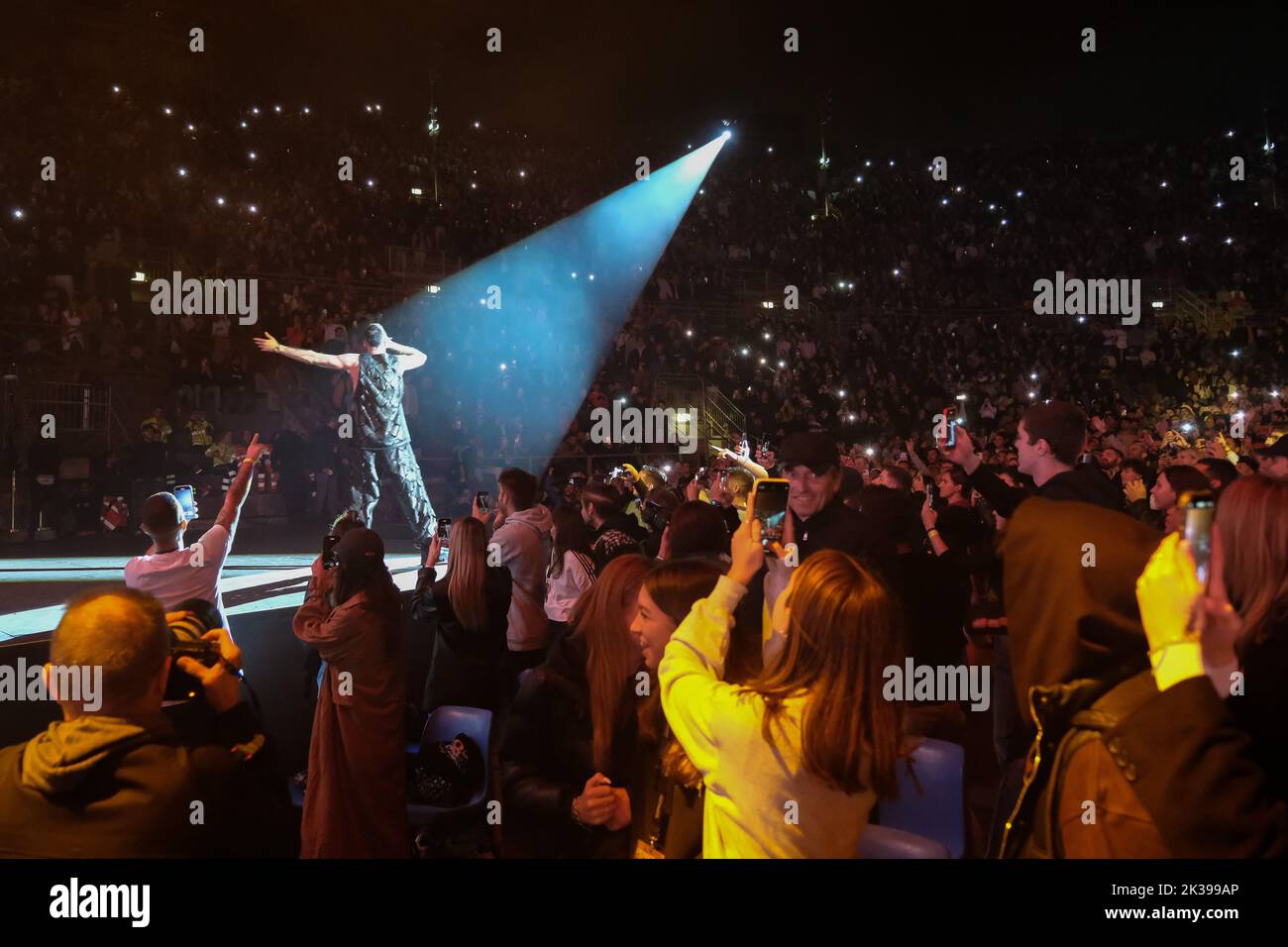 Verona, Italy. 25th September, 2022. The Italian rappers Fabio Bartolo ...