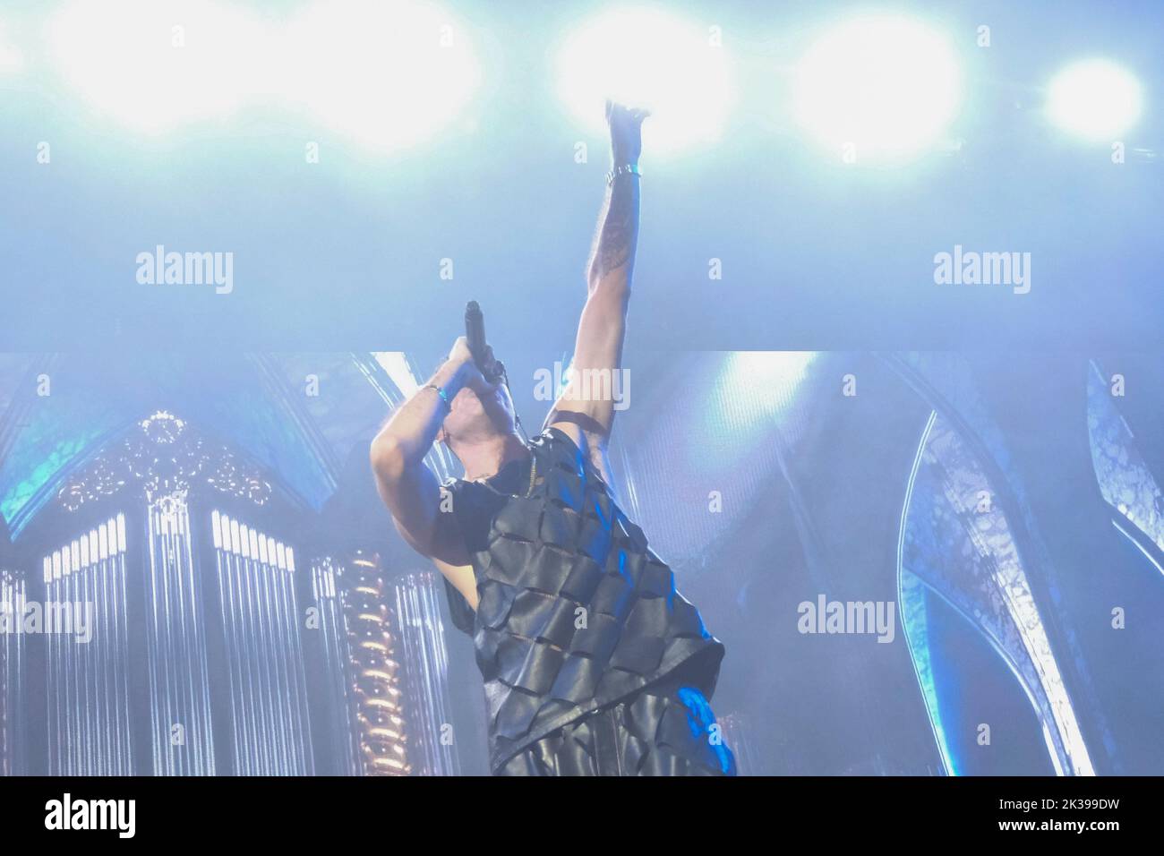Verona, Italy. 25th September, 2022. The Italian rappers Fabio Bartolo ...