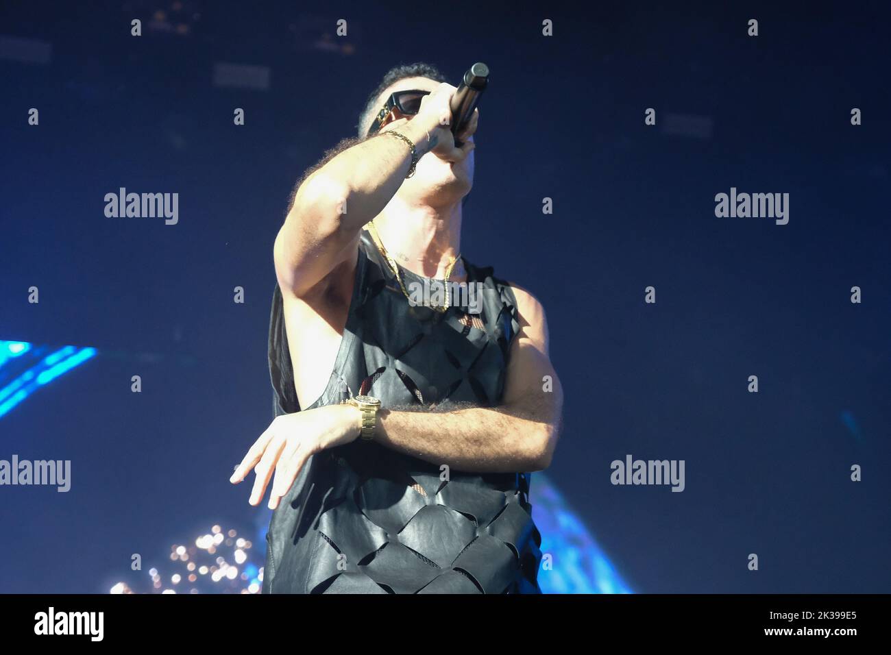 Verona, Italy. 25th September, 2022. The Italian rappers Fabio Bartolo ...
