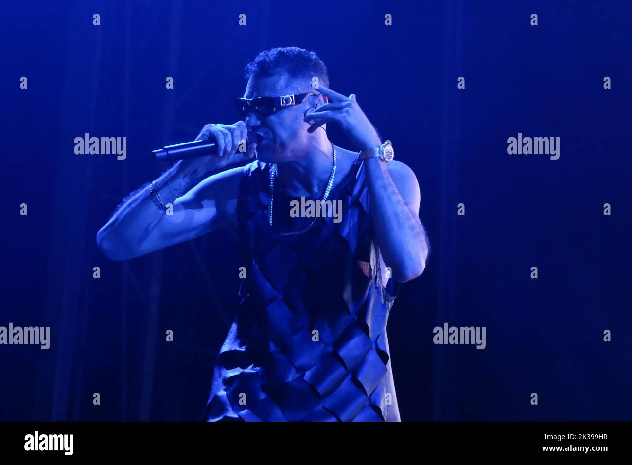 Verona, Italy. 25th September, 2022. The Italian rappers Fabio Bartolo ...