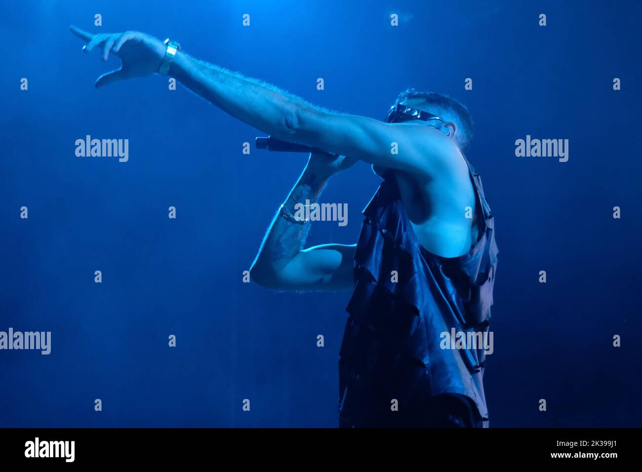 Verona, Italy. 25th September, 2022. The Italian rappers Fabio Bartolo ...