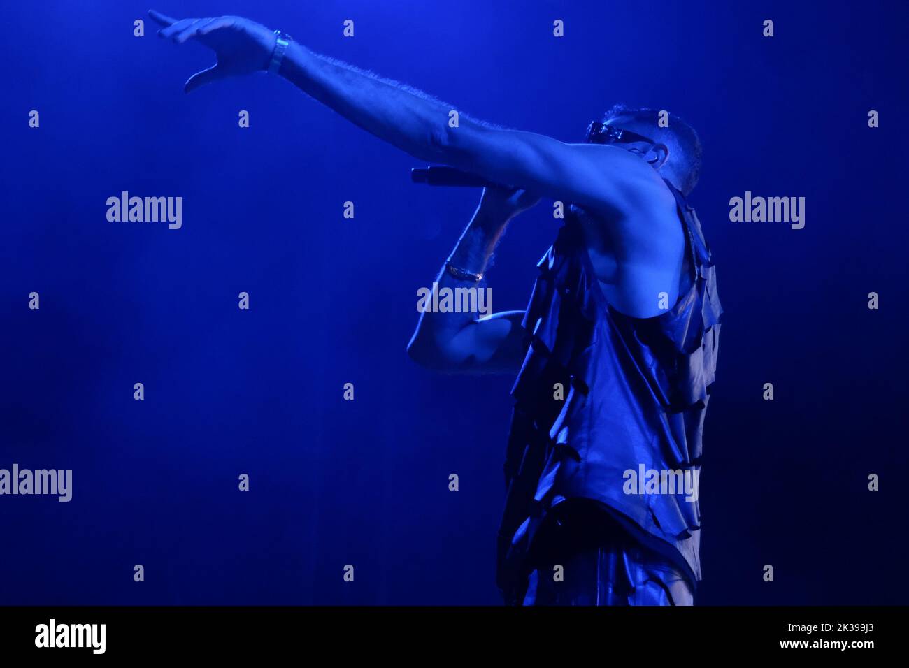 Verona, Italy. 25th September, 2022. The Italian rappers Fabio Bartolo ...