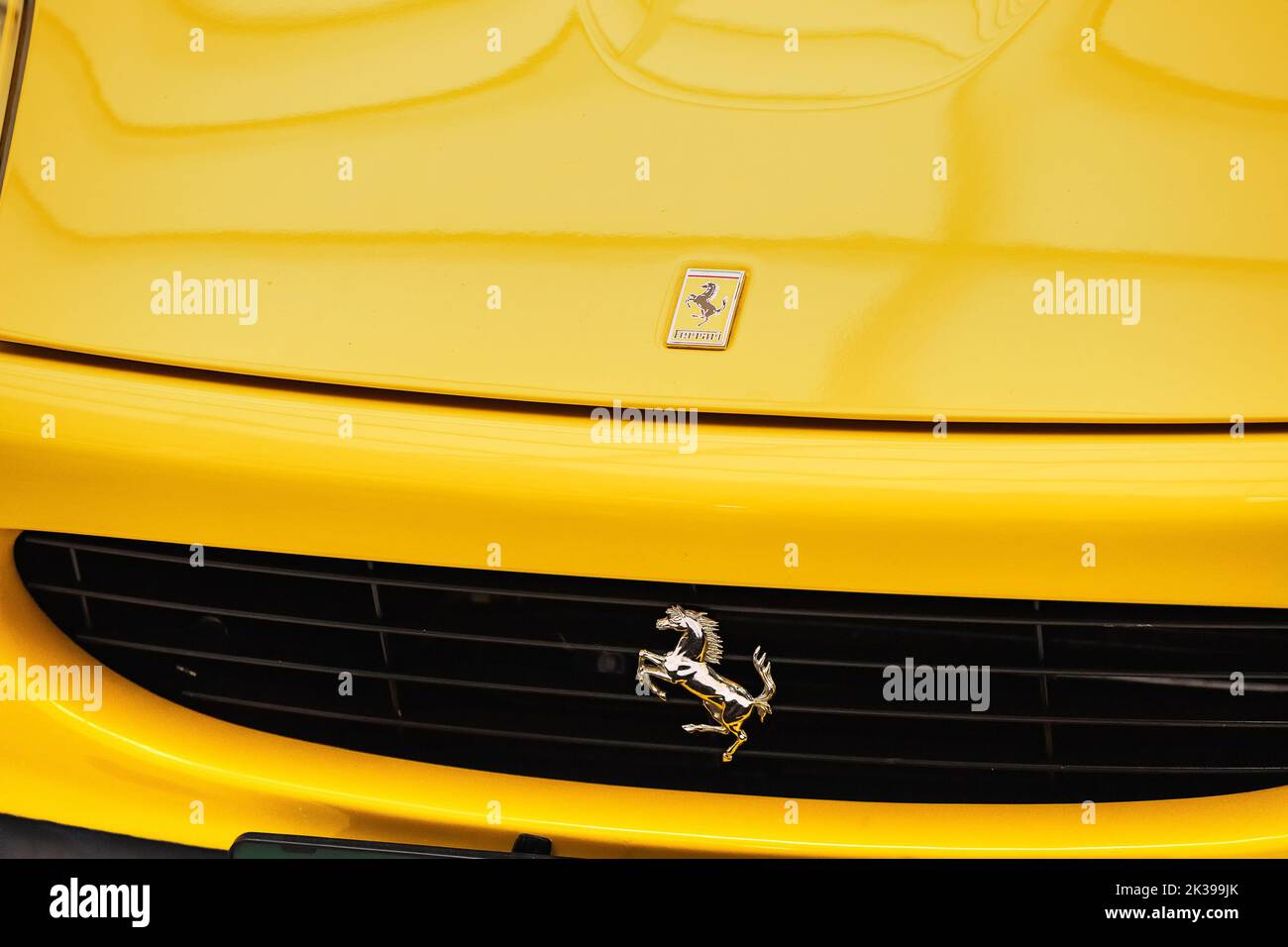 21 July 2022, Dusseldorf, Germany: The logo and badge of the famous and ...