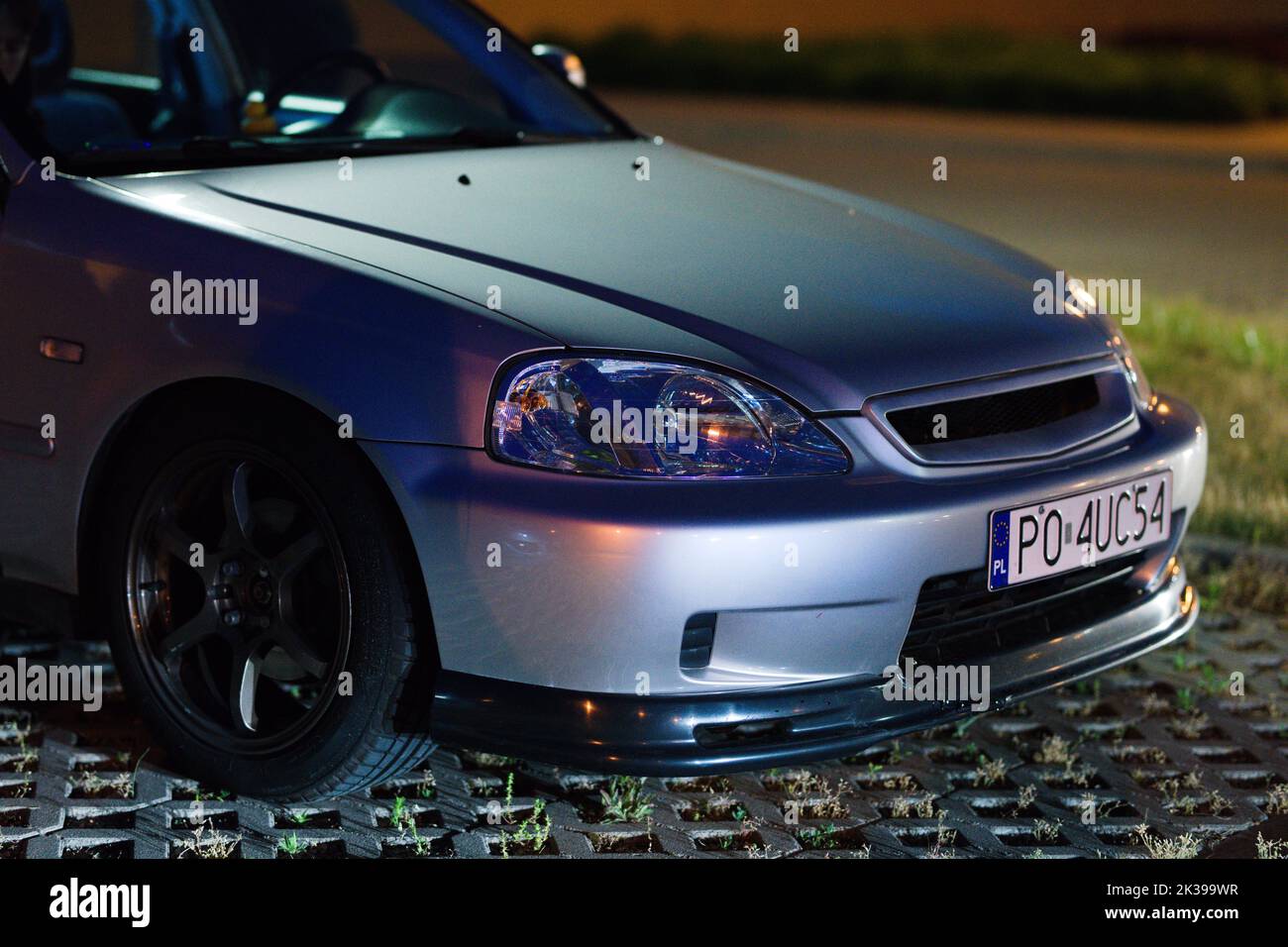 A closeup shot of Honda Civic EK front end bumper Stock Photo - Alamy