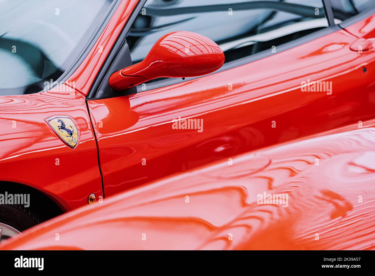 21 July 2022, Dusseldorf, Germany: The logo and badge of the famous and ...