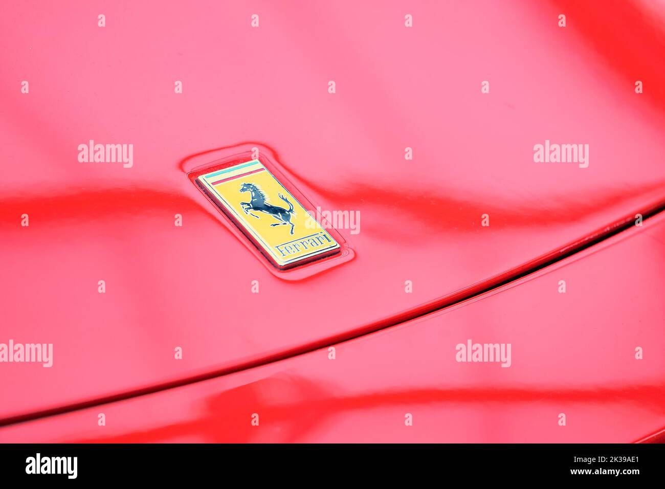 21 July 2022, Dusseldorf, Germany: The logo and badge of the famous and ...