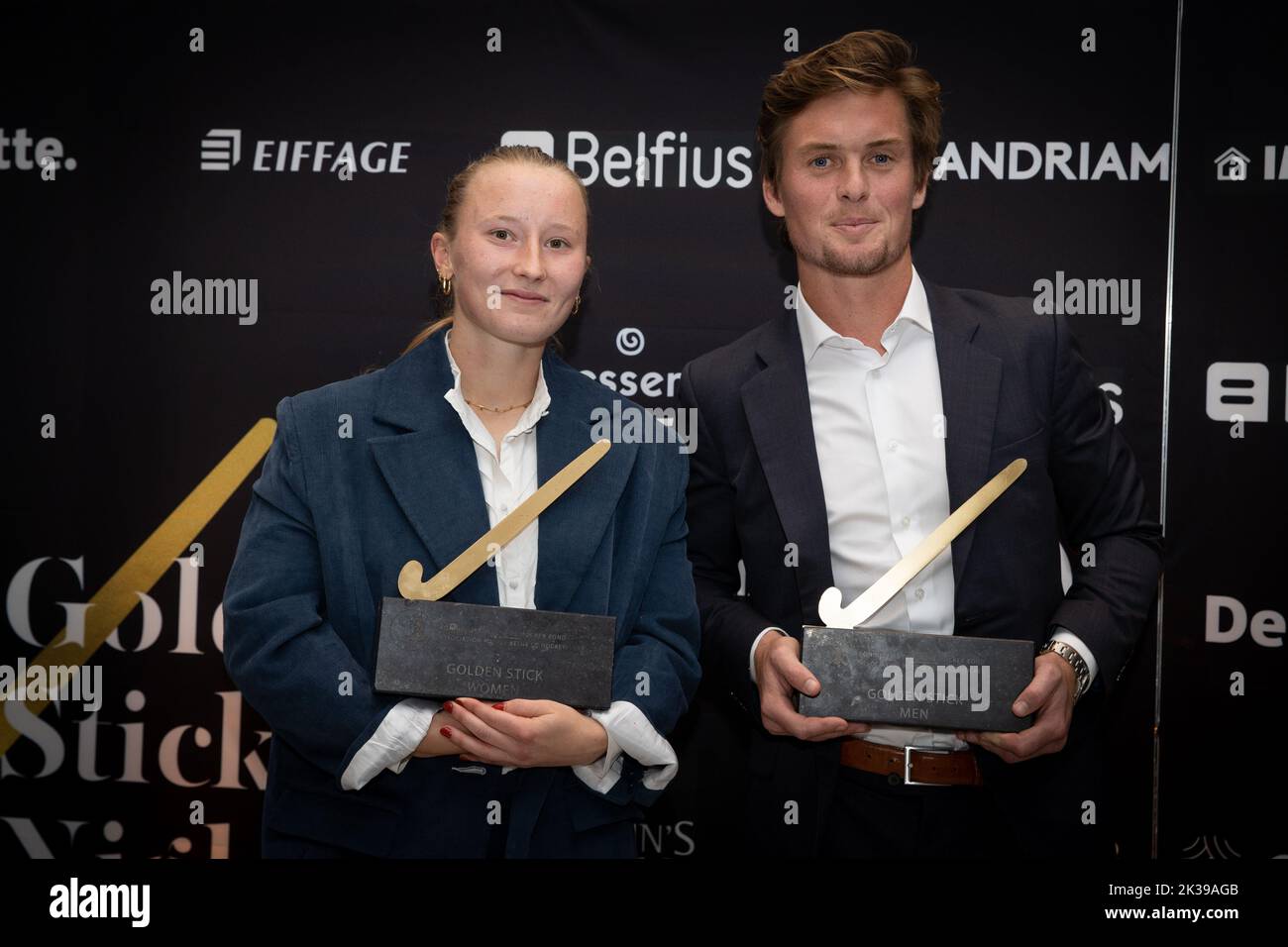 Belgium's Charlotte Englebert and Belgium's Tom Boon, winners of the ...