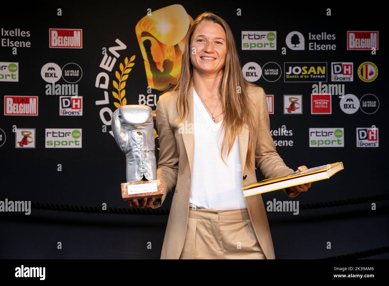 Oshin Derieuw pictured during the Golden Gloves boxing award show ...