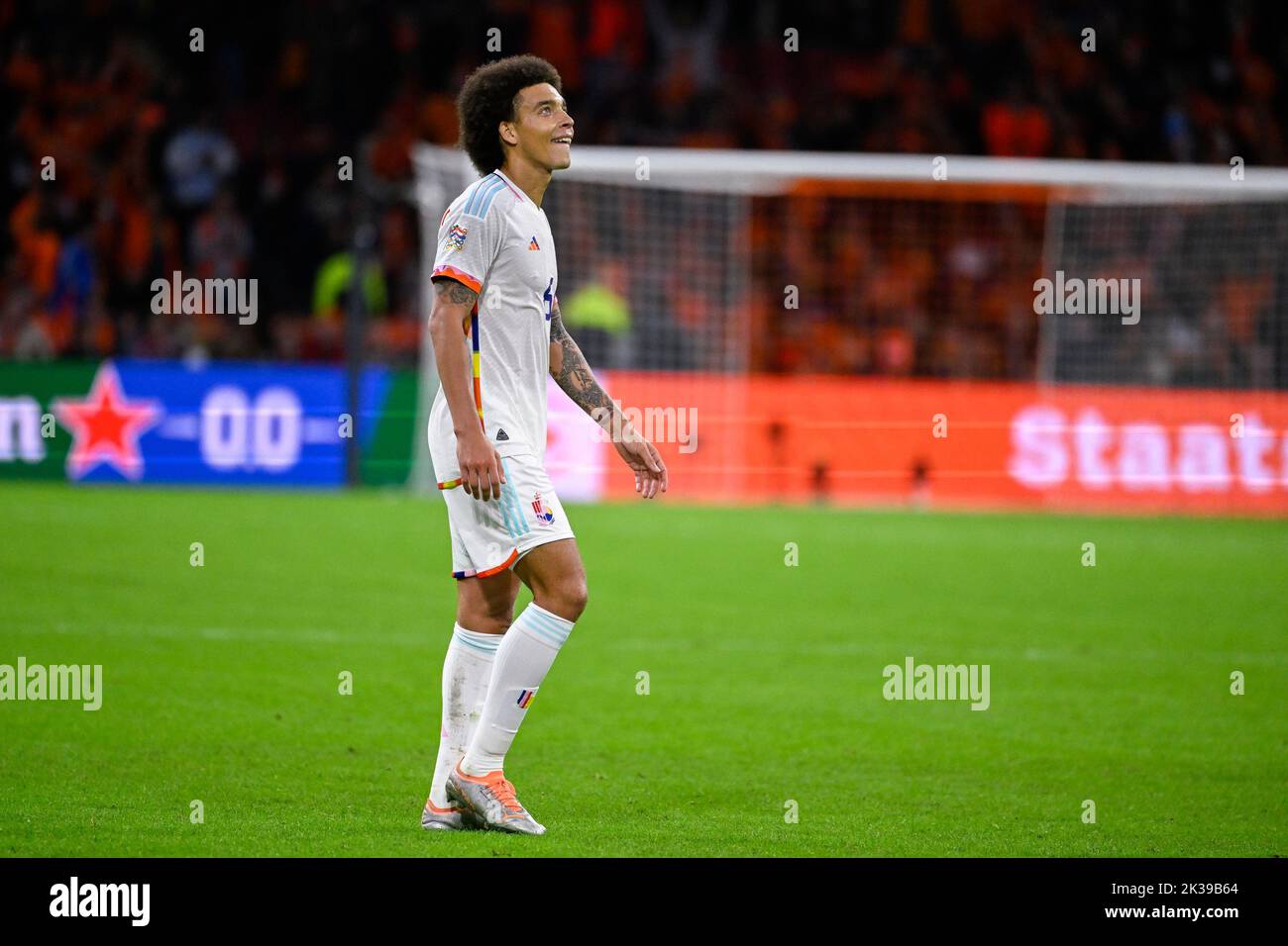 Belgium's Axel Witsel looks dejected after a soccer game between the ...