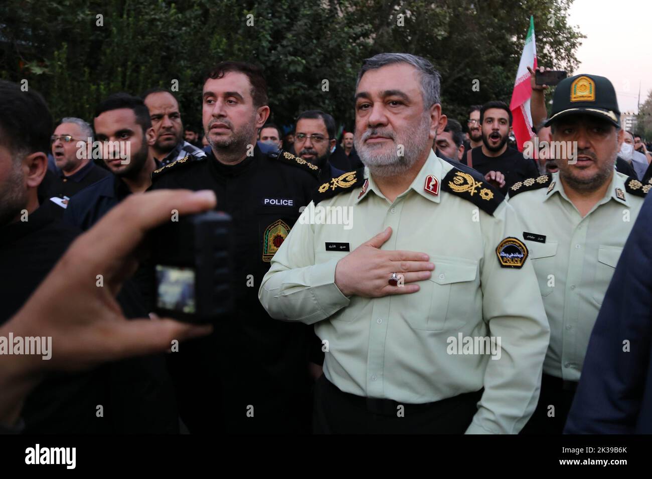 Tehran, Tehran, Iran. 25th Sep, 2022. Iranian commander-in-chief of Law ...