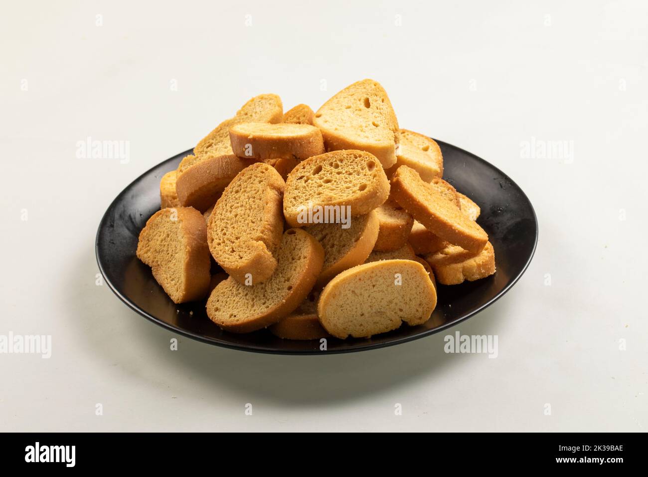 toast, rusk toast, backed bun isolated on white foe pack design Stock ...