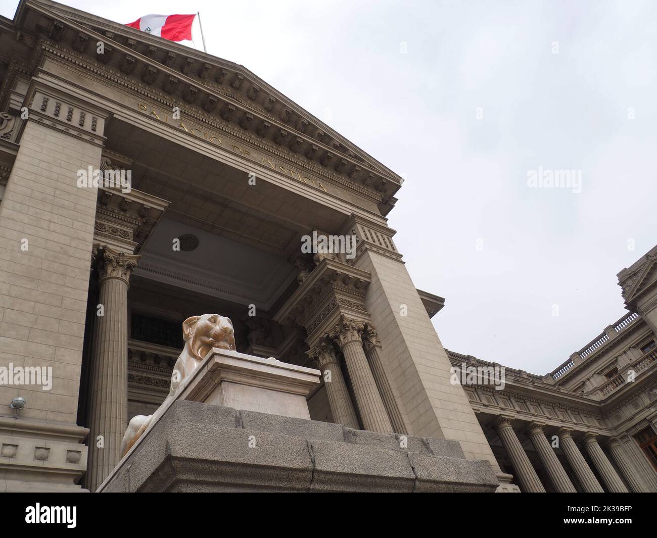 Facade of the Judiciary Palace in Lima, it is the seat of the Supreme ...