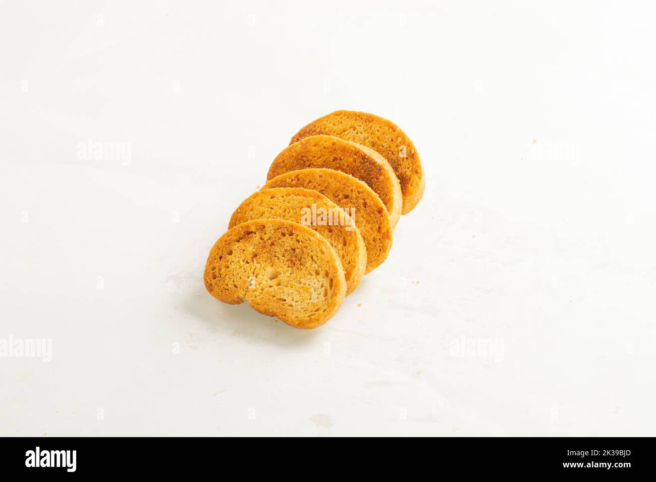 toast, rusk toast, backed bun isolated on white foe pack design Stock ...