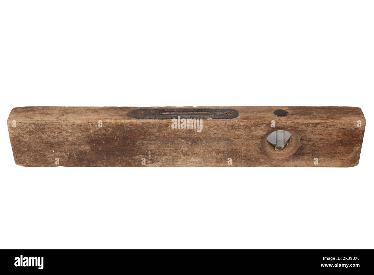 Old vintage wooden spirit level isolated on white background Stock ...