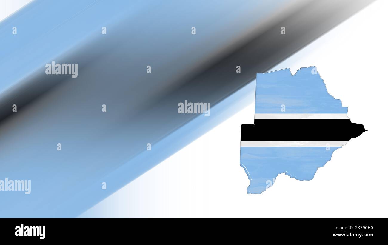 Map of Botswana, flag map, National colors background Stock Photo - Alamy