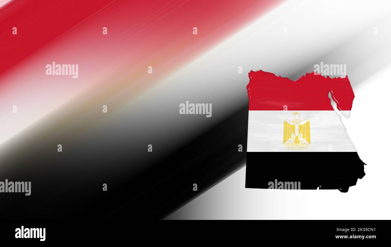 Map of Egypt, flag map, National colors background Stock Photo - Alamy