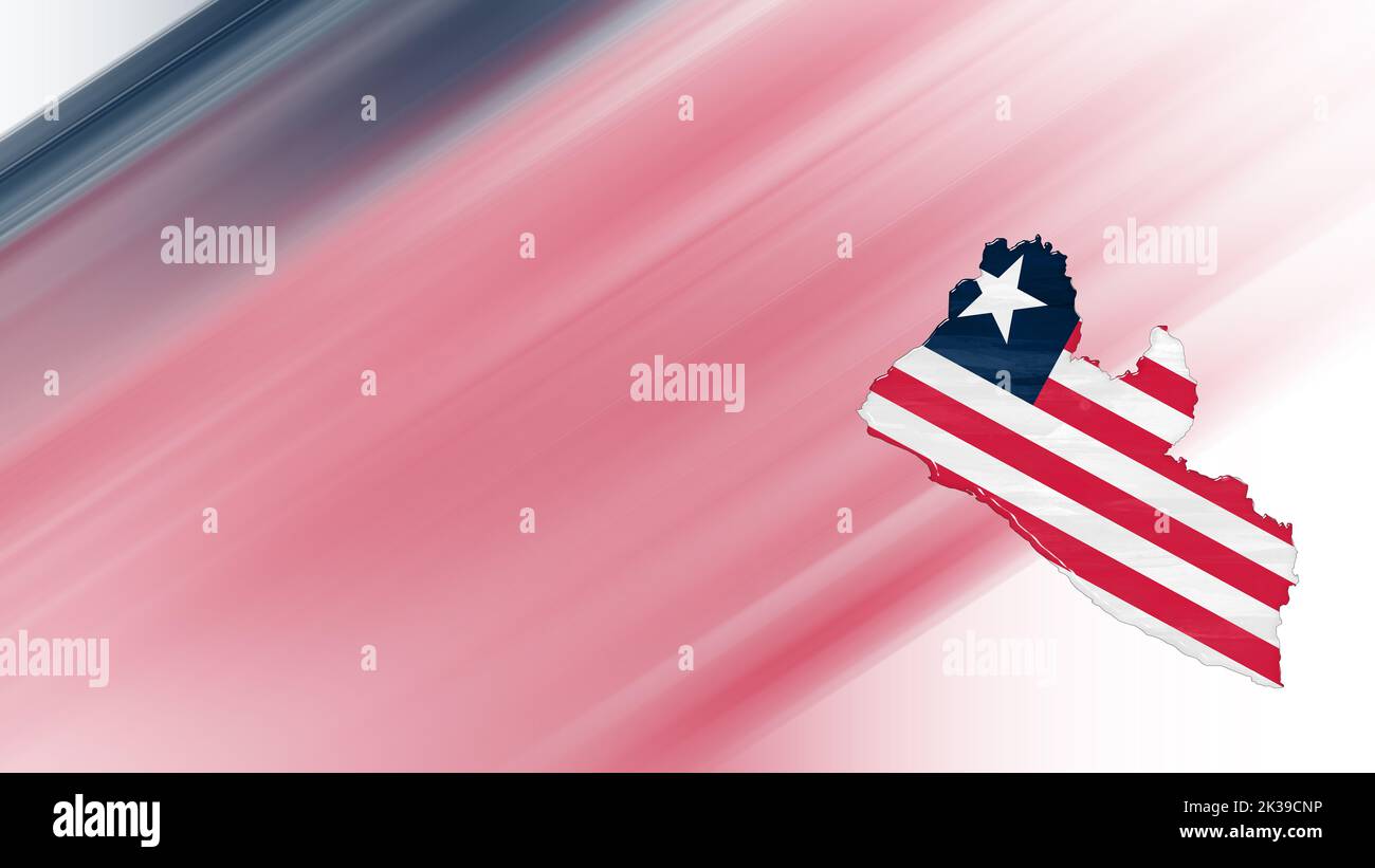 Map of Liberia, flag map, National colors background Stock Photo - Alamy